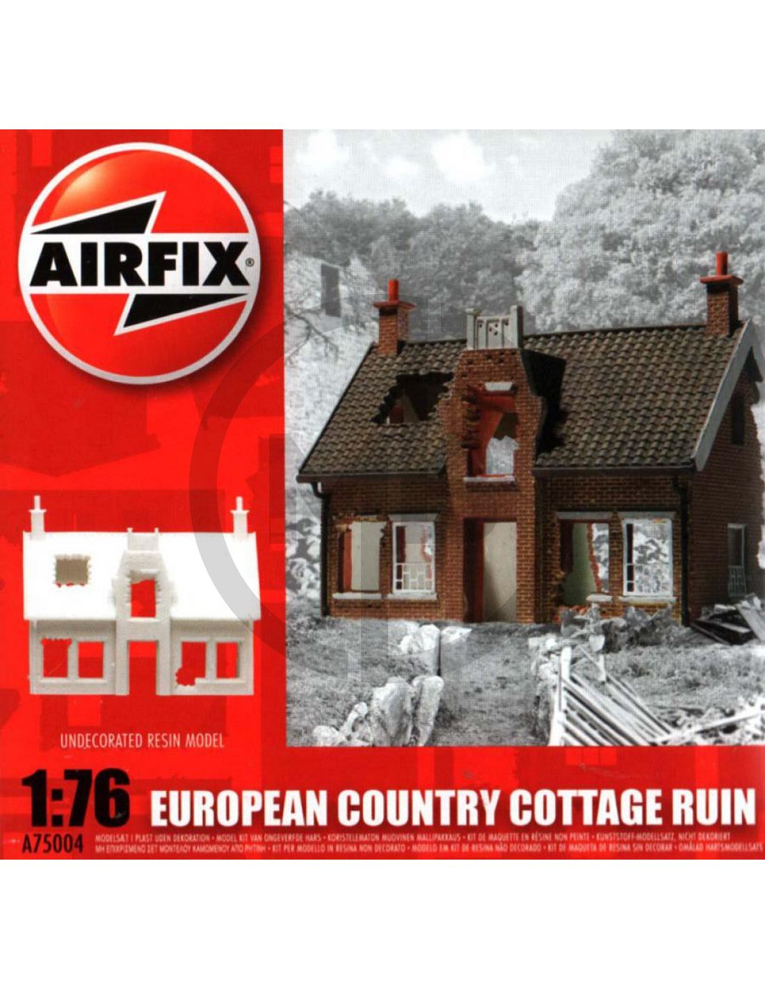 European country cottage ruin 1/76