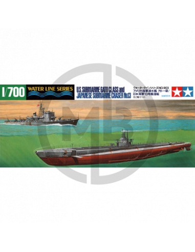 US Submarine Gato class and Japanese submarine chaser