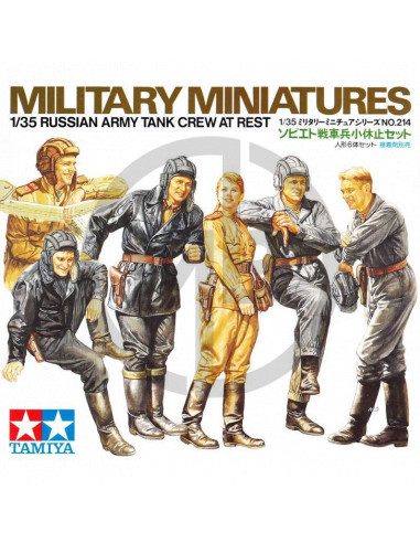 Russian army tank crew at rest