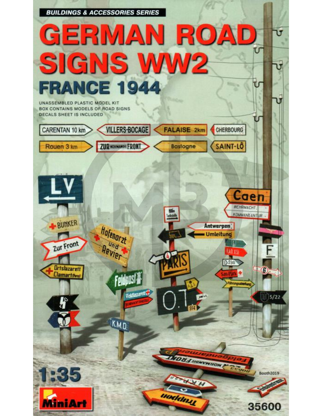 German road signs France 1944