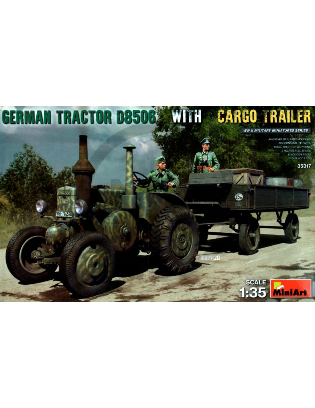 German Tractor D8506 with Cargo Trailer