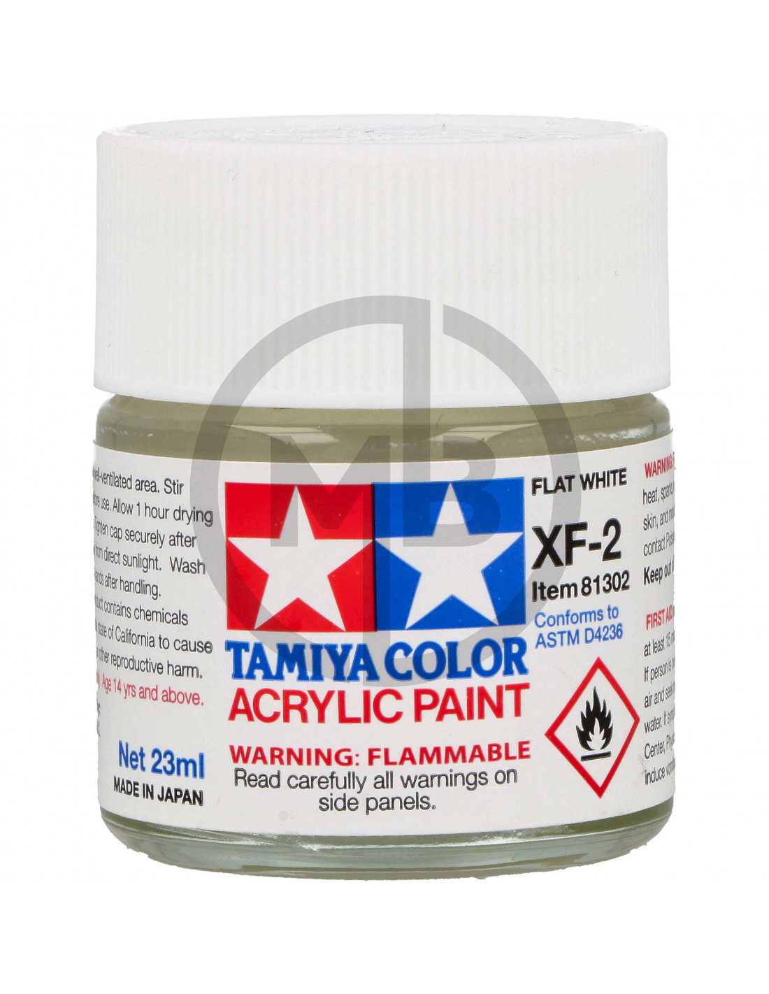 Flat White XF-2 acrylic paint 23ml