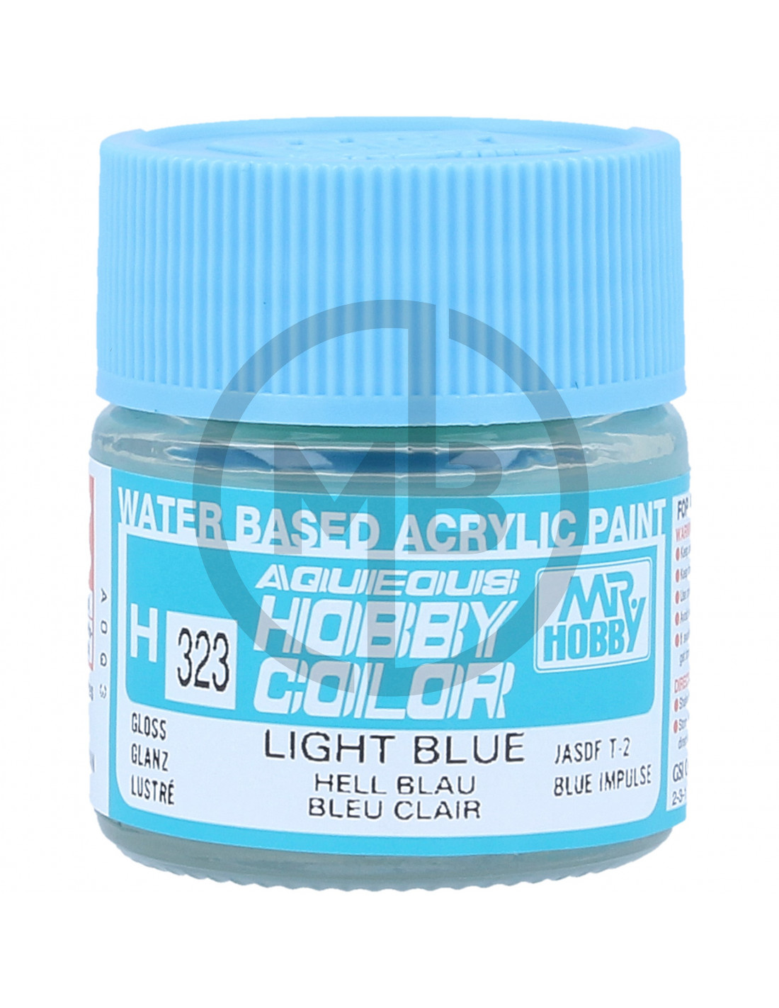 Gloss light blue H323 Aqueous Hobby Color 10ml