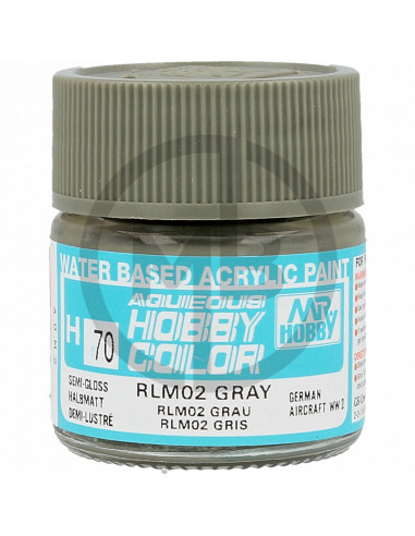 Semi gloss RLM gray 02 H70 Aqueous Hobby Color 10ml