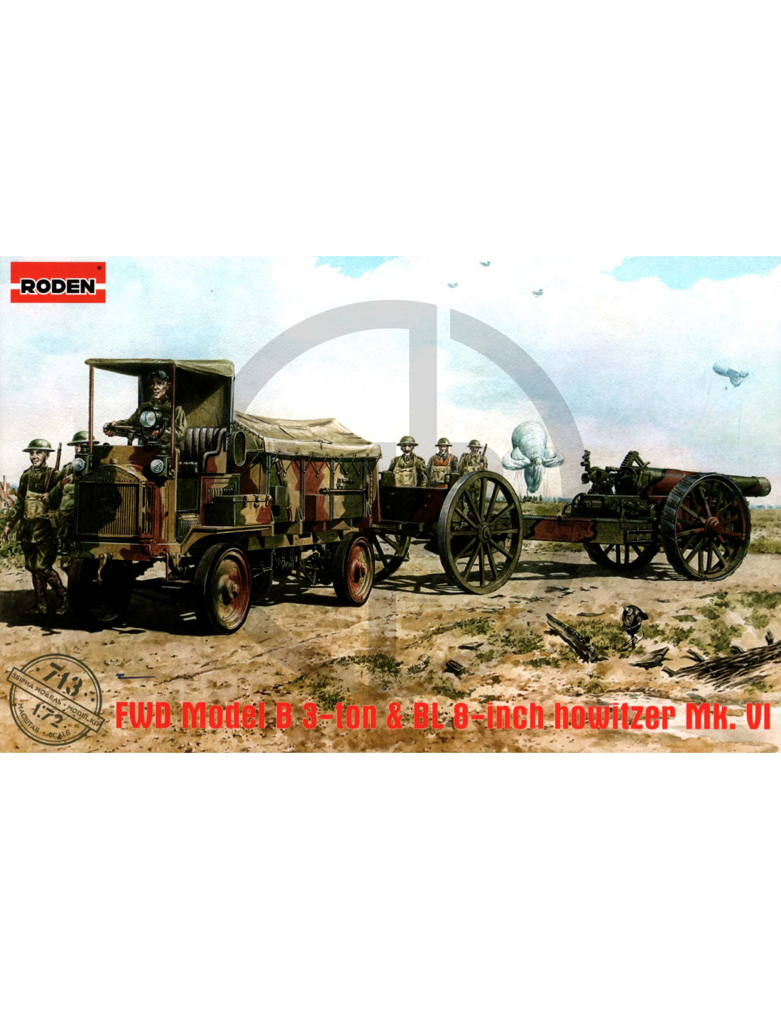 WWI FWD Model B 3 ton & BL 8-inch howitzer Mk.VI