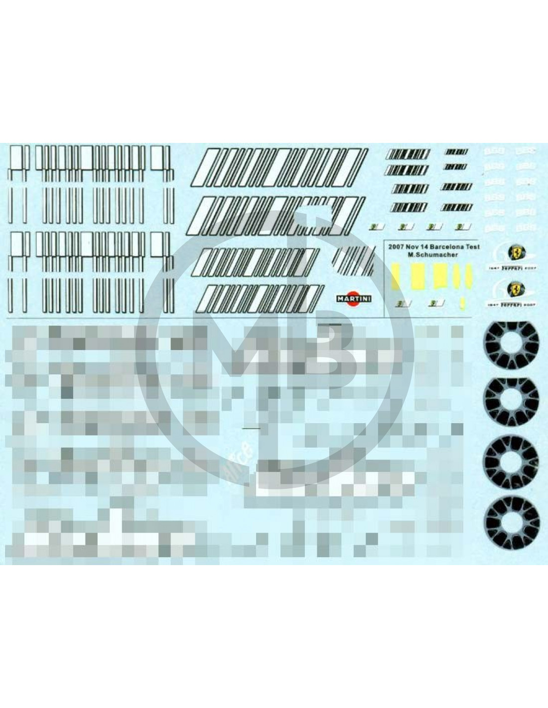 Loghi M######o e barcode Ferrari F2007